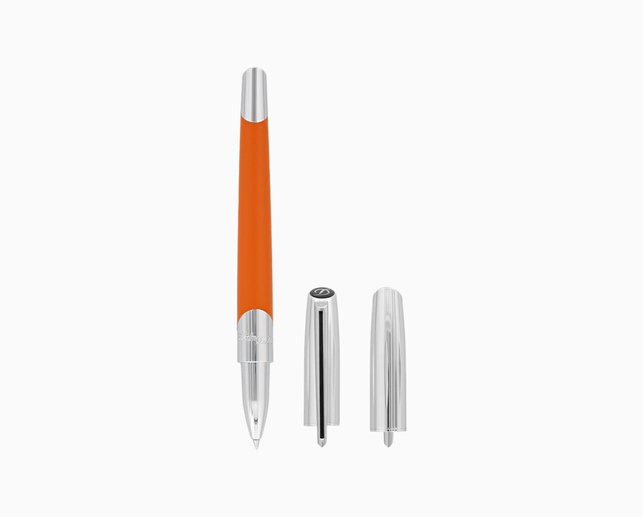 Silver And Matt Orange Rollerball Pen – Luxury writing instruments | S ...
